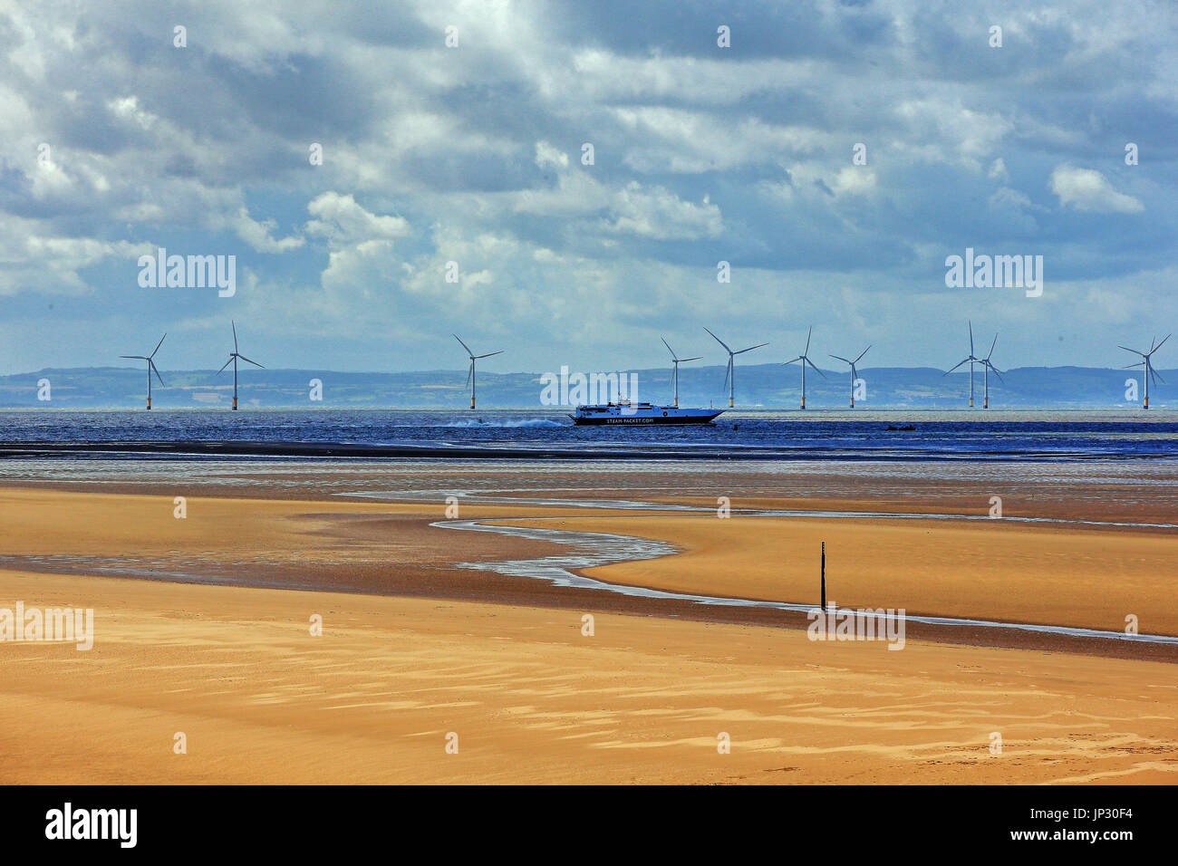 The steam packet company ferry leaves liverpool hi-res stock ...