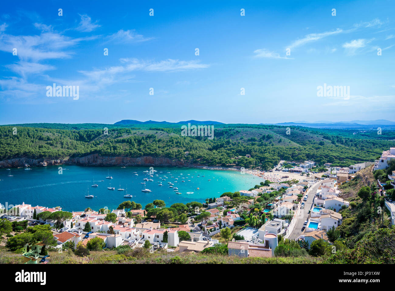 Small bay of Cala Montgo in Costa Brava. Montgo beach is a natural and ...