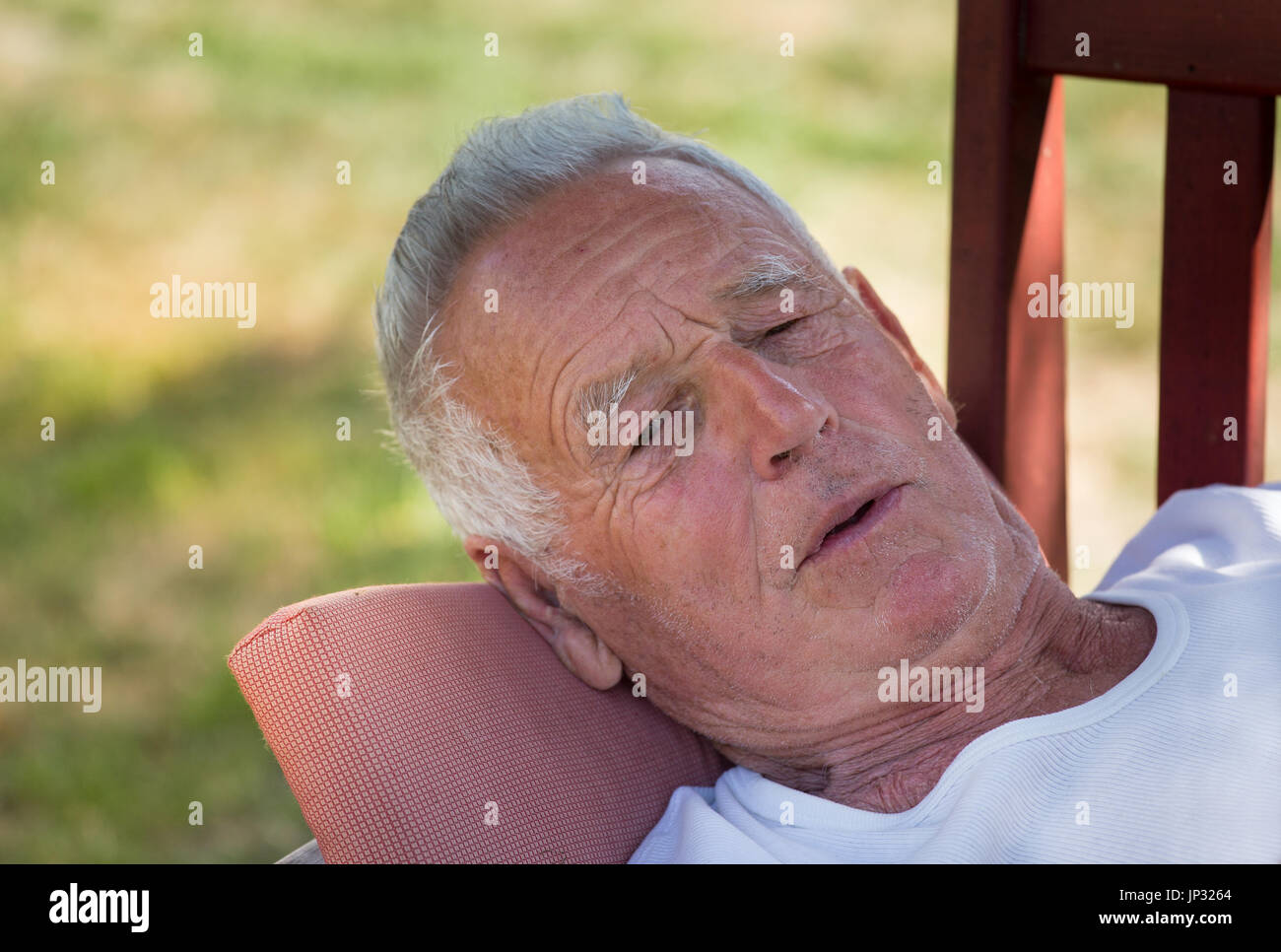 Old man sleeping face hi-res stock photography and images - Alamy