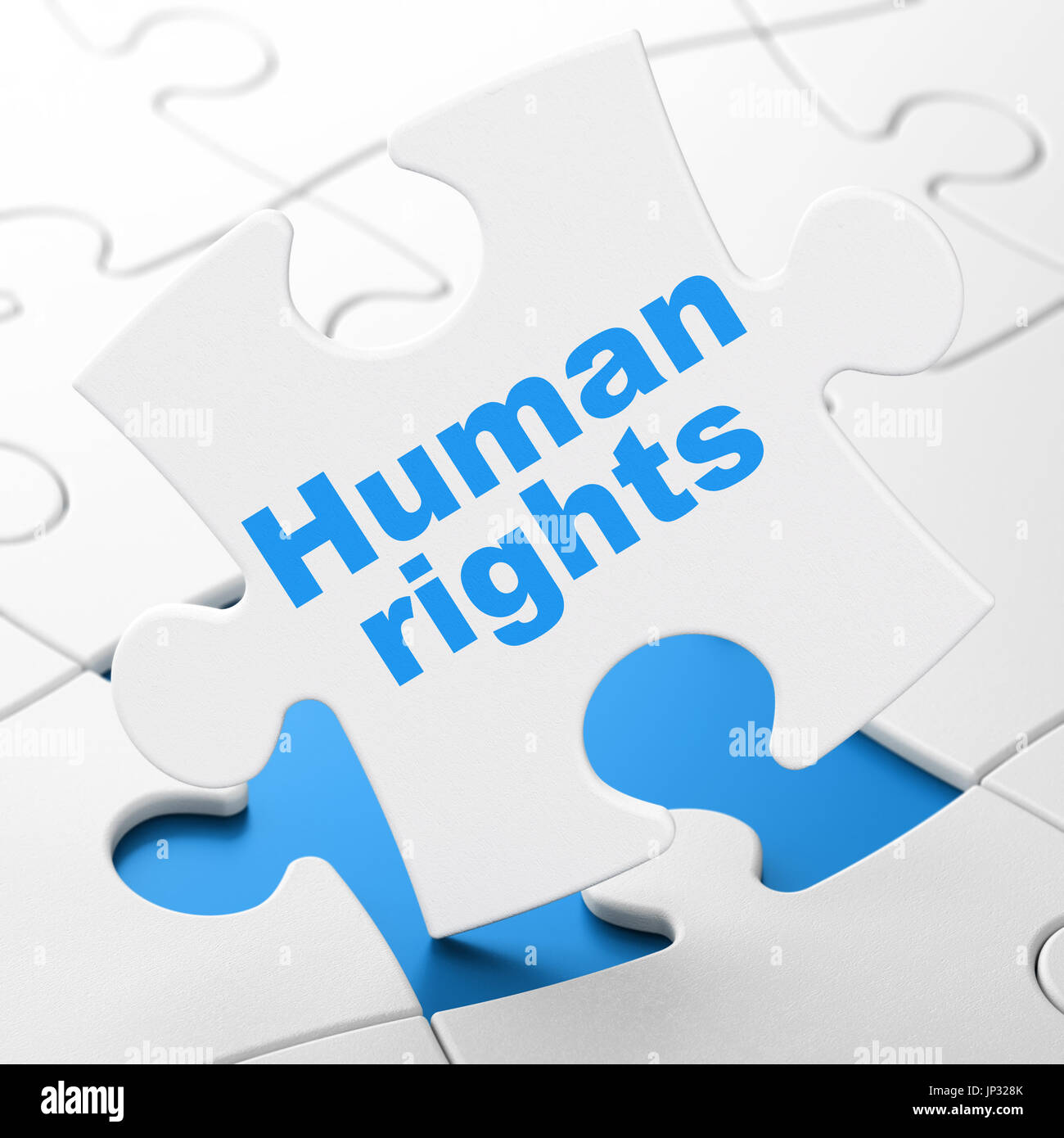 Politics concept: Human Rights on puzzle background Stock Photo - Alamy