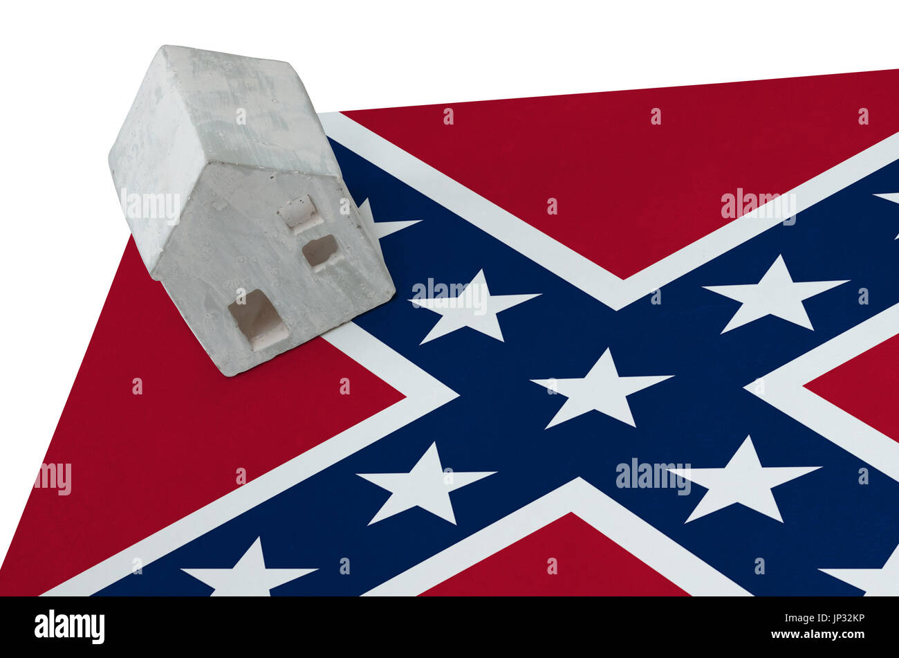 Small house on a flag - Confederate flag Stock Photo - Alamy