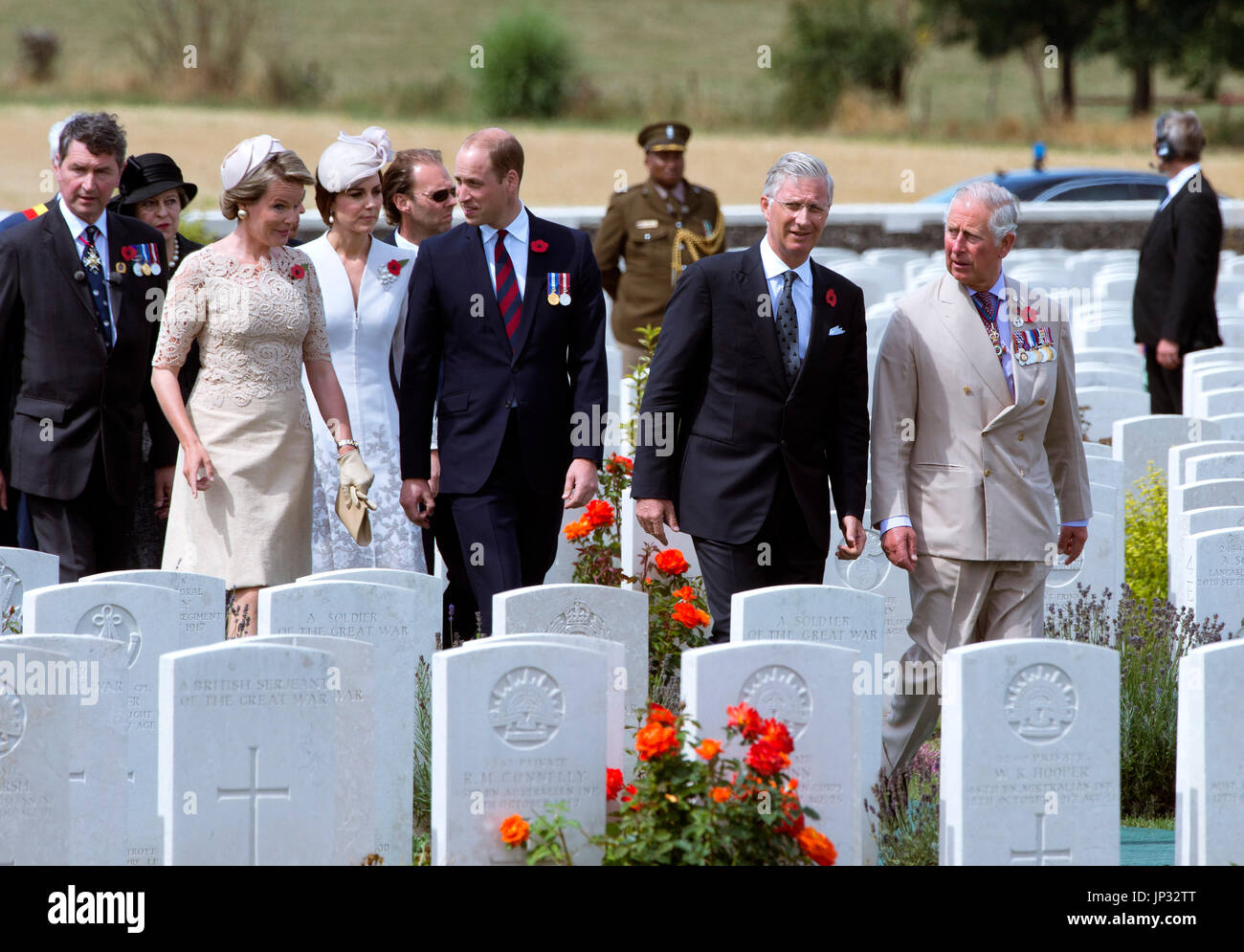 (left to right) Timothy Laurence, Queen Mathilde of Belgium, Duchess of ...