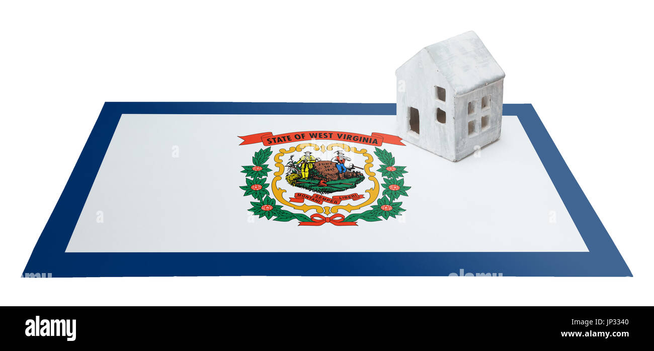 Small house on a flag - Living or migrating to West Virginia Stock ...