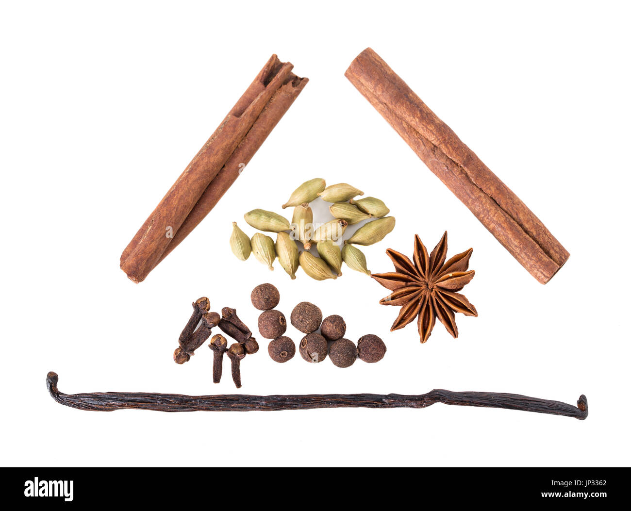 Fragrant spices. Isolated on a white background Stock Photo - Alamy