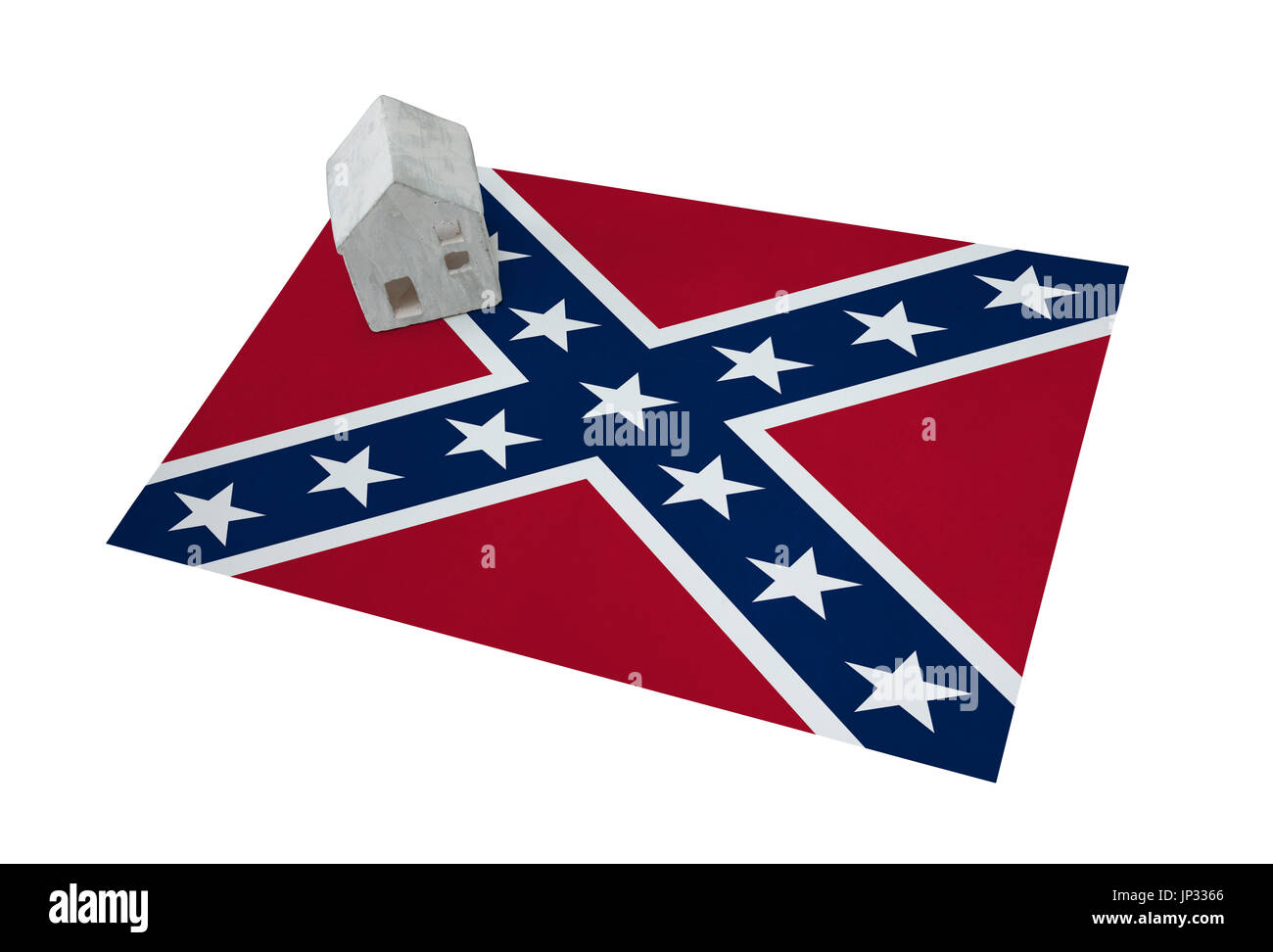Small house on a flag - Confederate flag Stock Photo - Alamy