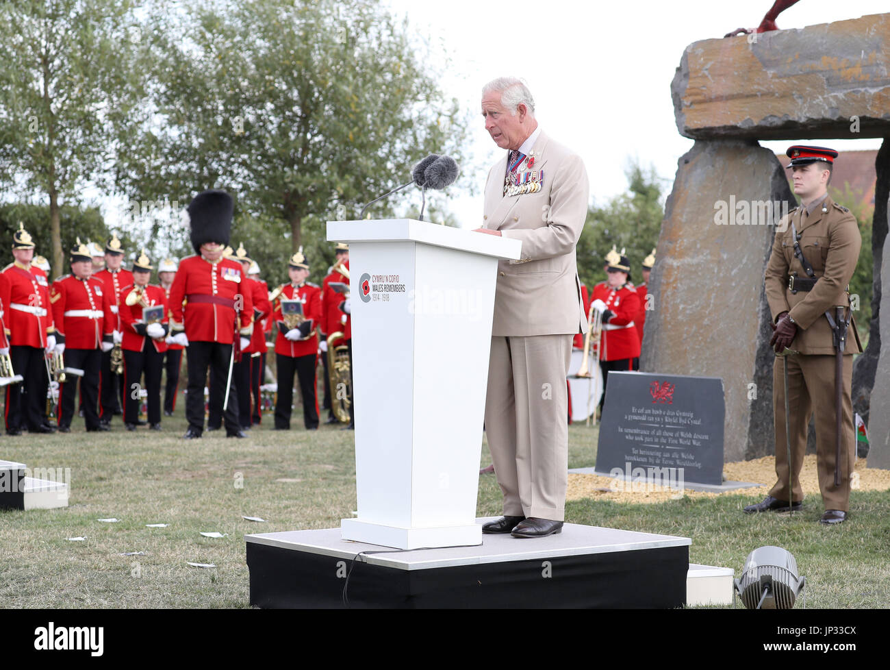 The Prince of Wales attending the Welsh National Service of Remembrance ...