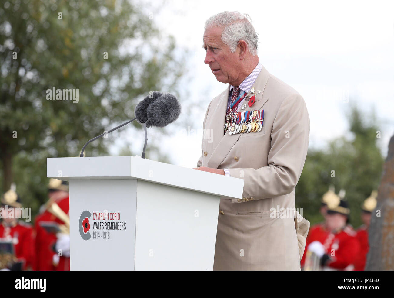 The Prince of Wales attending the Welsh National Service of Remembrance ...