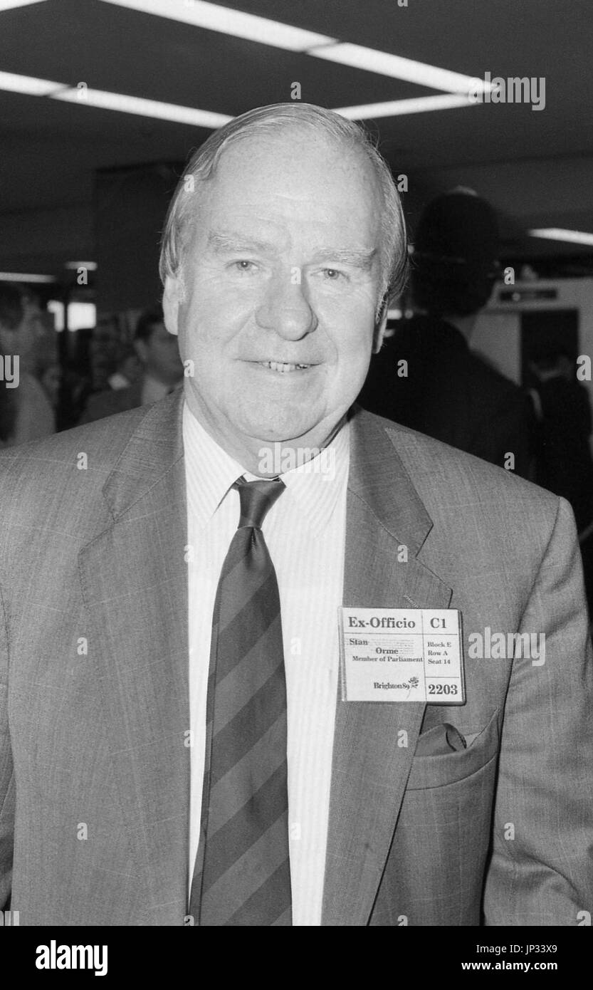 Rt. Hon. Stan Orme, Labour party Member of Parliament for Salford East ...