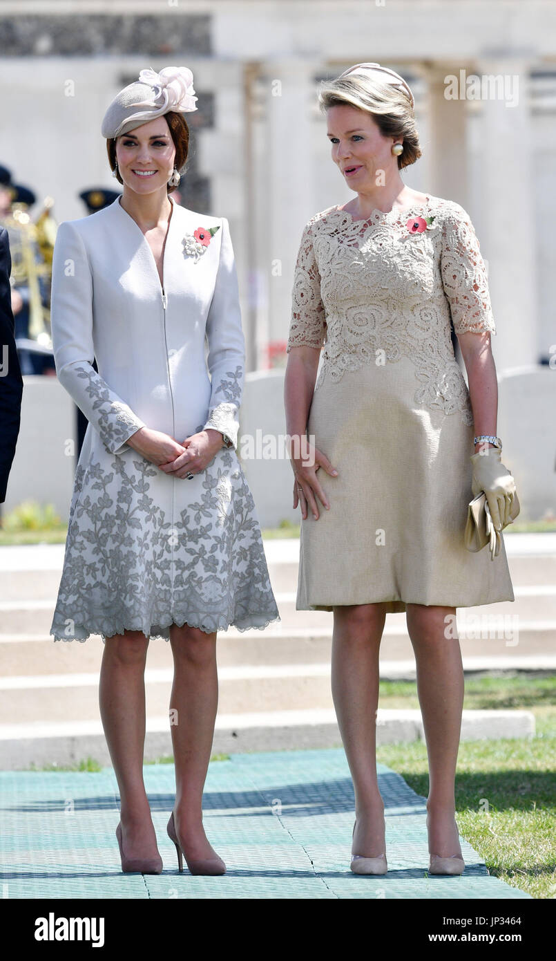 The Duchess of Cambridge (left) and Queen Mathilde of Belgium at Tyne ...