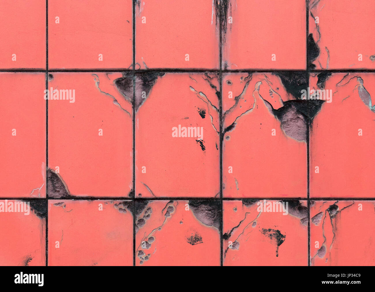 Broken tiles in the Netherlands, in need of some maintenance Stock ...