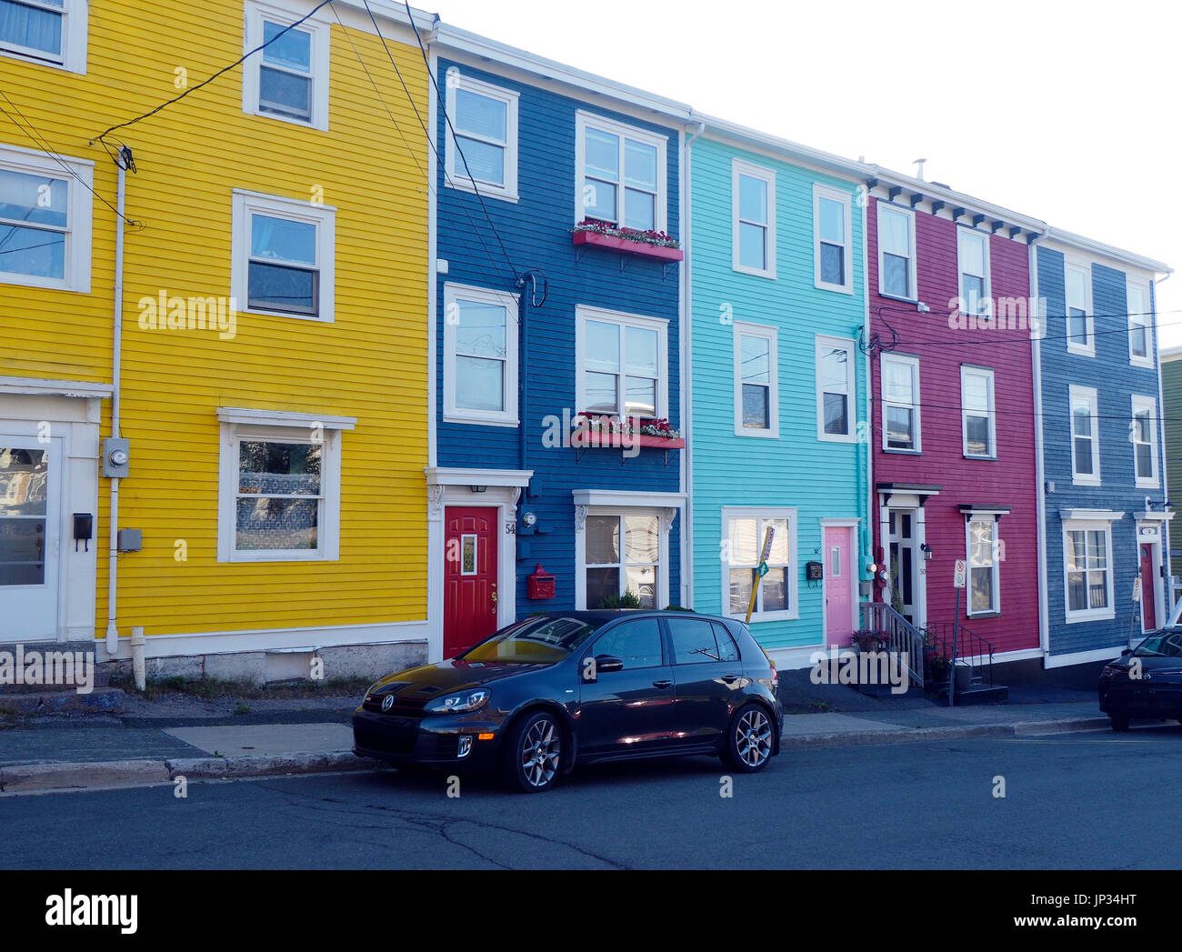 Colorful Row Houses St. John's Newfoundland Stock Photo - Alamy