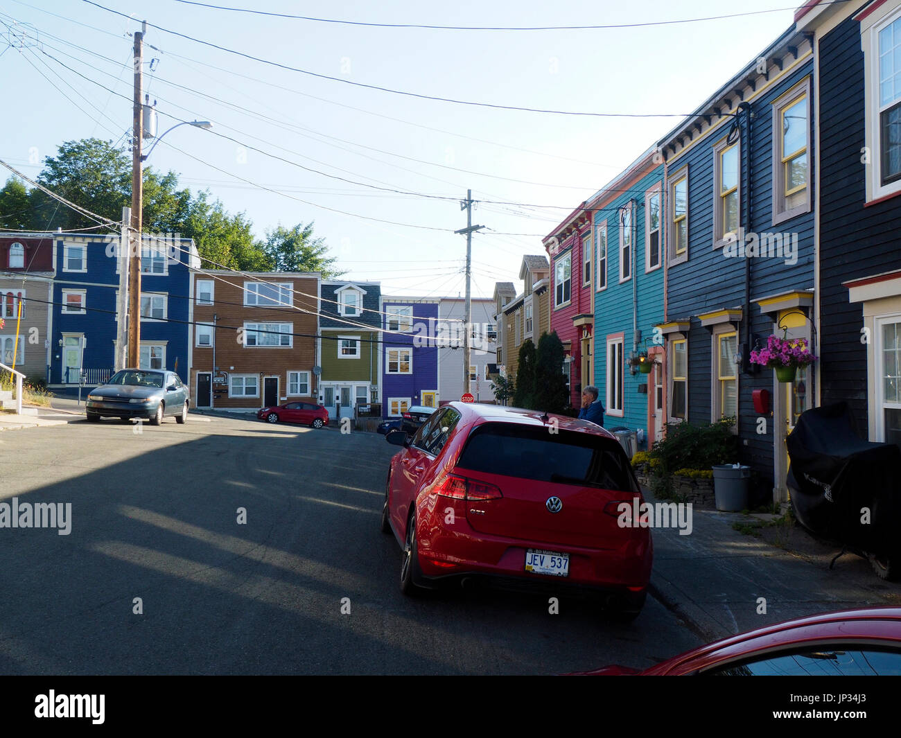 Colorful rowhouses st johns hi-res stock photography and images - Alamy
