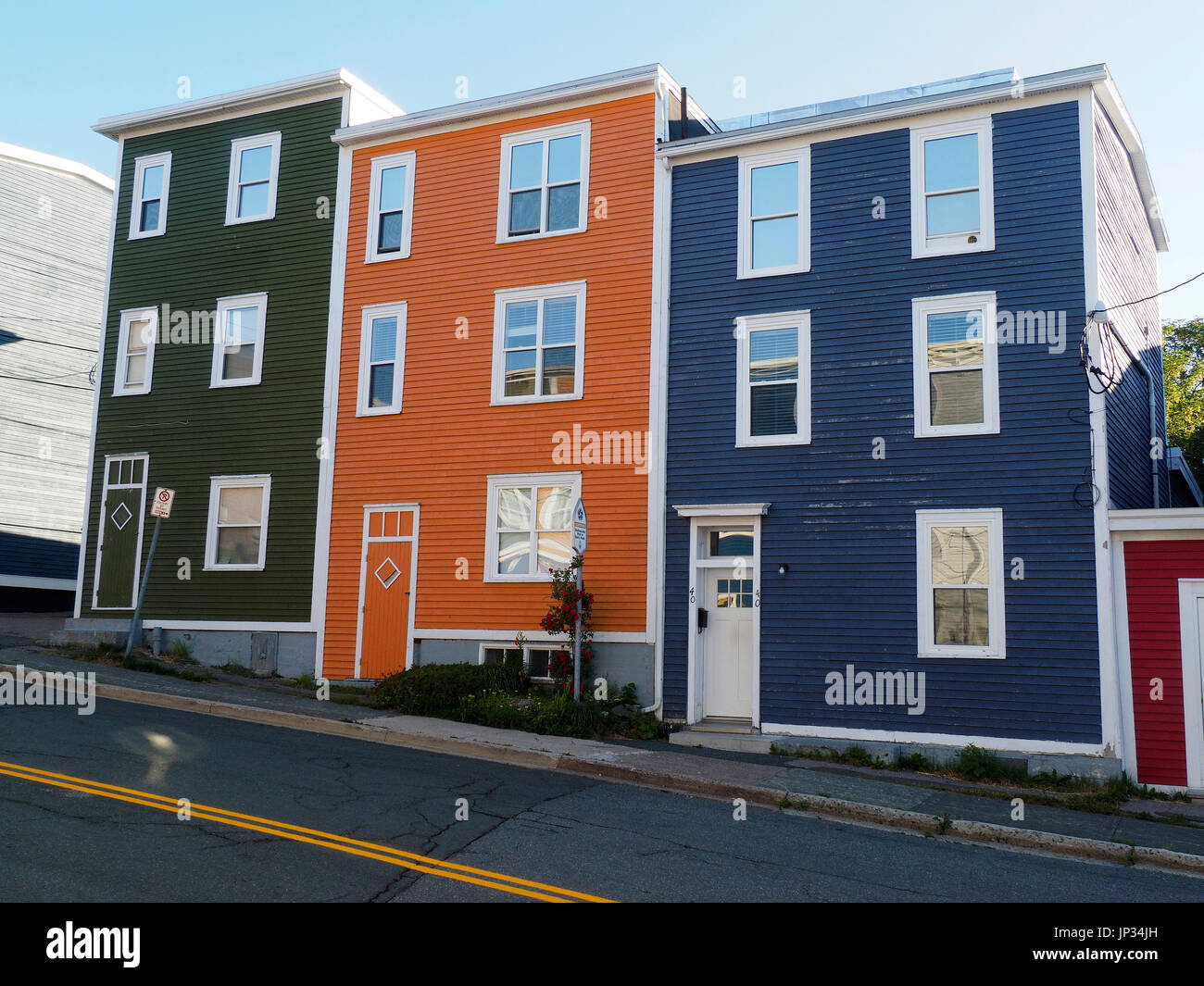 Colorful Row Houses St. John's Newfoundland Stock Photo - Alamy
