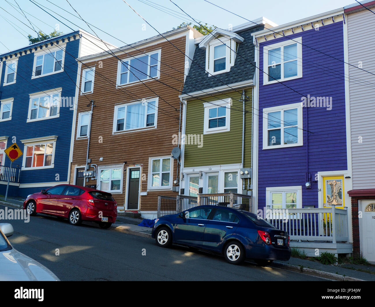 Colorful Row Houses St. John's Newfoundland Stock Photo - Alamy