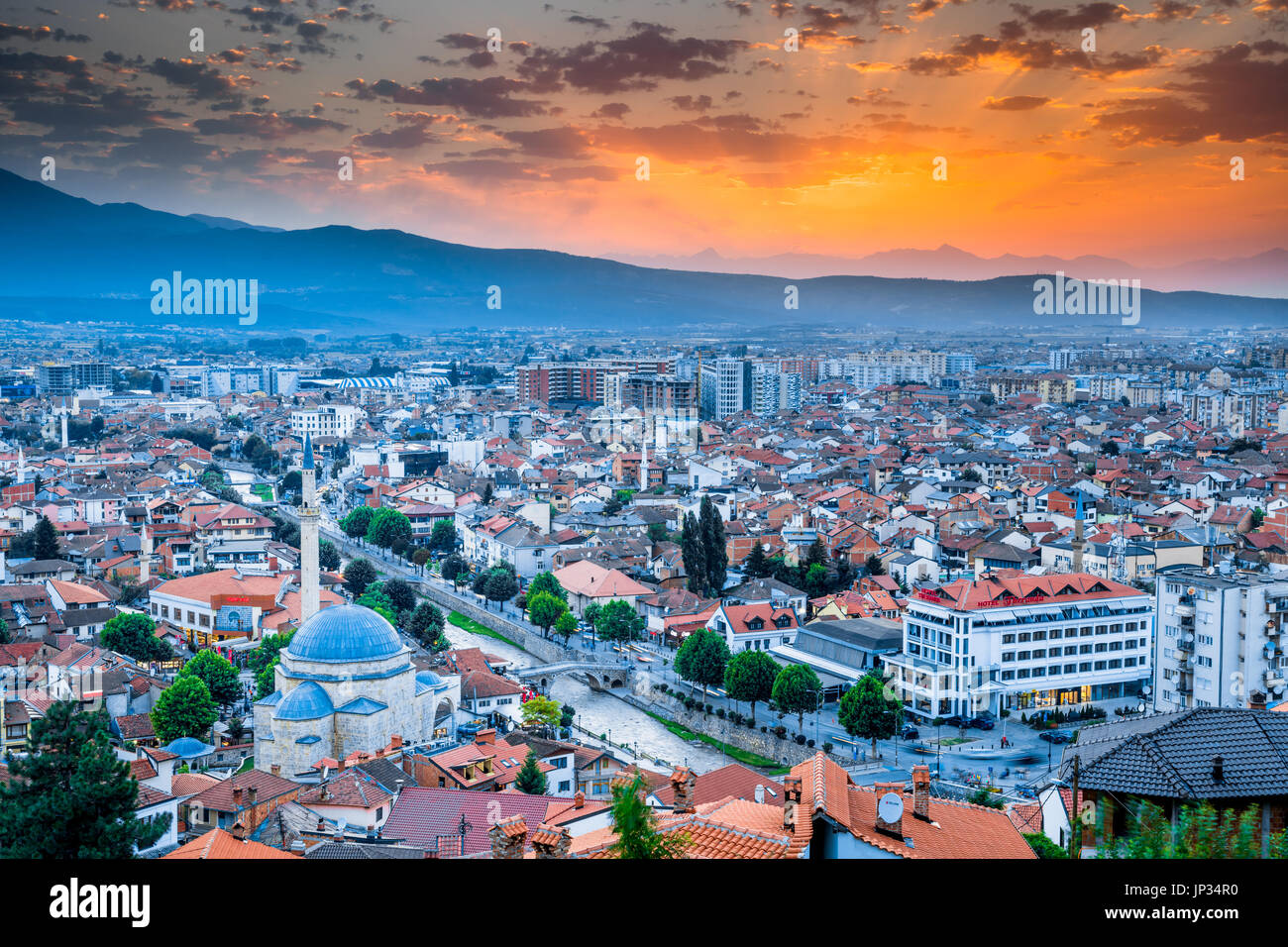 Europe, Kosovo, Prizren, Historic city on banks of Prizren Bistrica ...