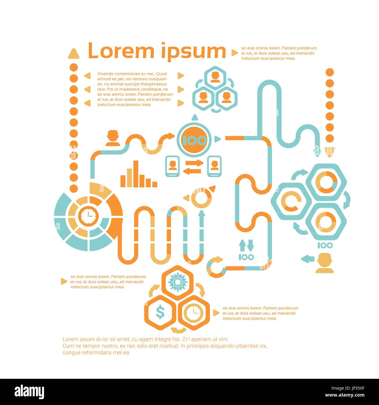 Business Economic Infographics Set Statistic Data Analysis With Copy ...