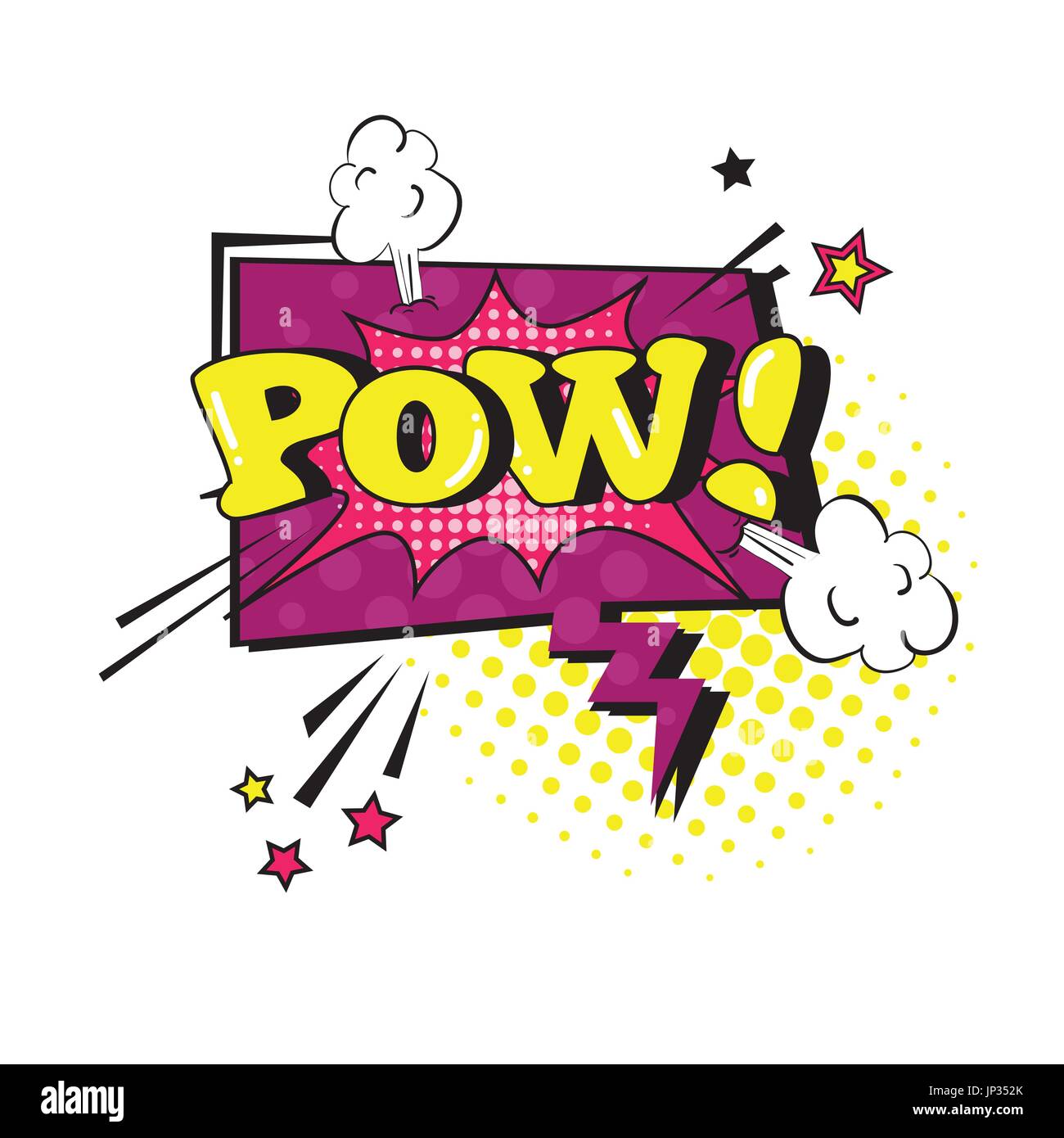 Comic Stciker Chat Bubble Icon Pop Art Style Social Media Communication ...