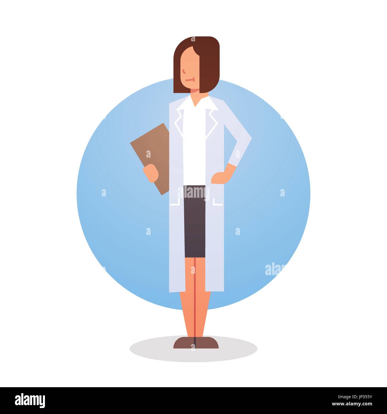 Woman Medical Doctor Icon Clinics Hospital Medicine Worker Stock Vector ...
