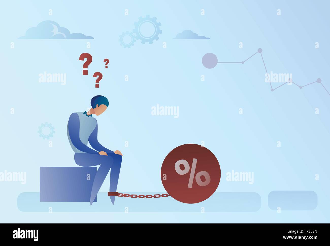 Chained debtor Stock Vector Images - Alamy