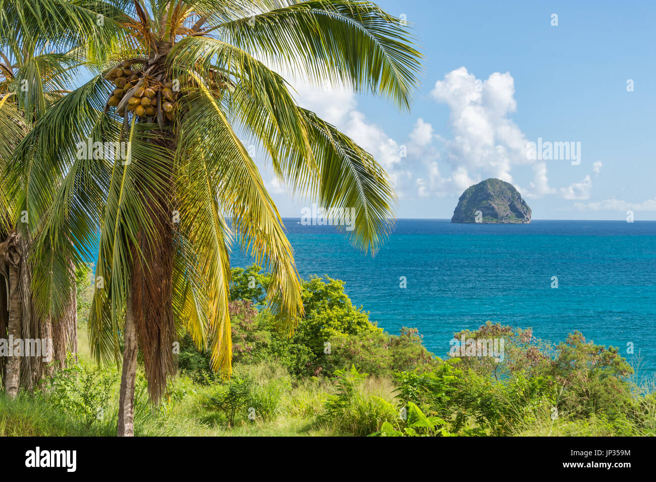 Rocher du Diamant (Diamond rock) in Martinique (July 2017 Stock Photo ...