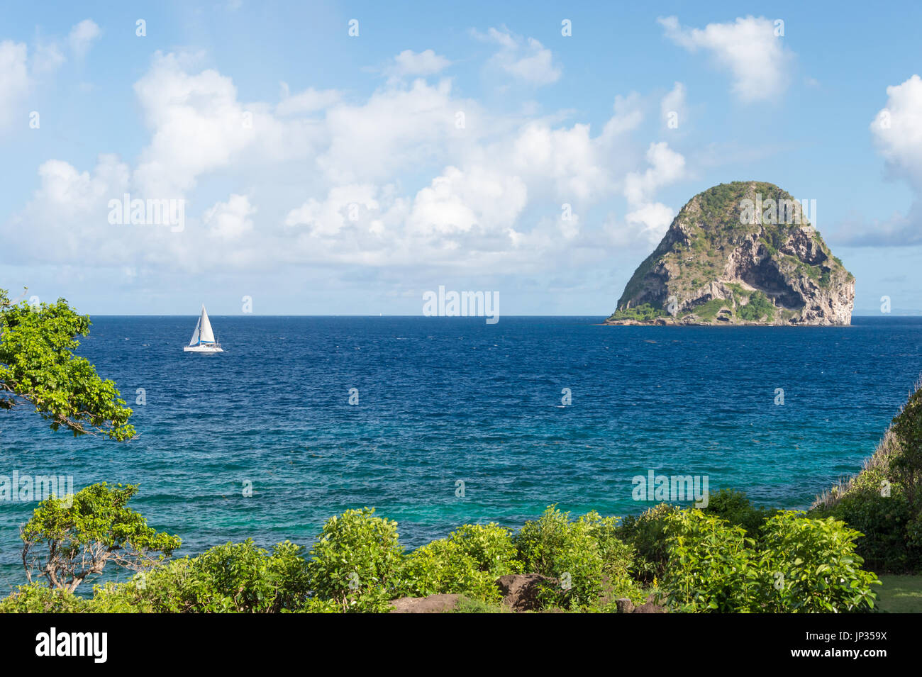 Rocher du Diamant (Diamond rock) in Martinique (July 2017 Stock Photo ...