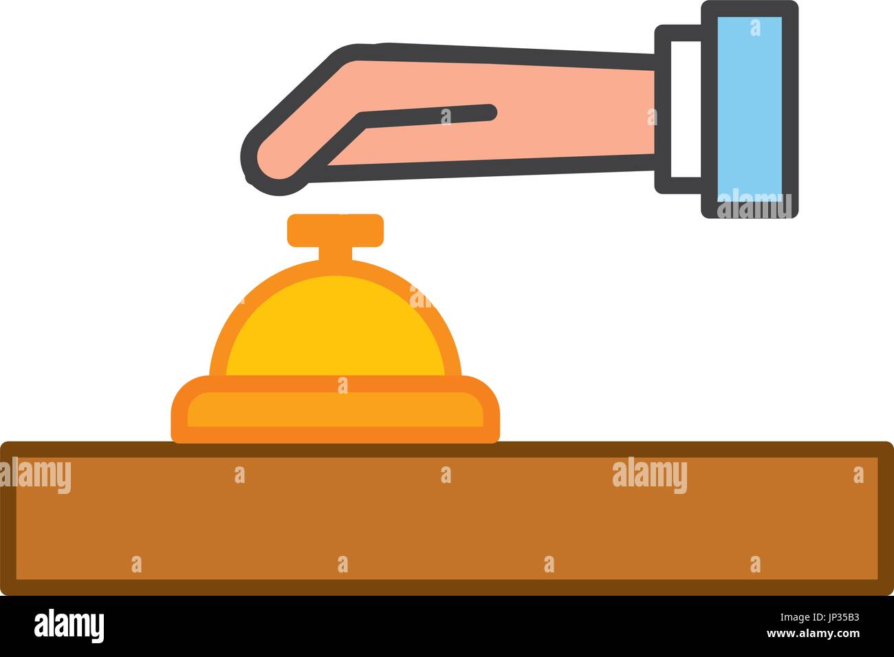 Hand door bell Stock Vector Images - Alamy