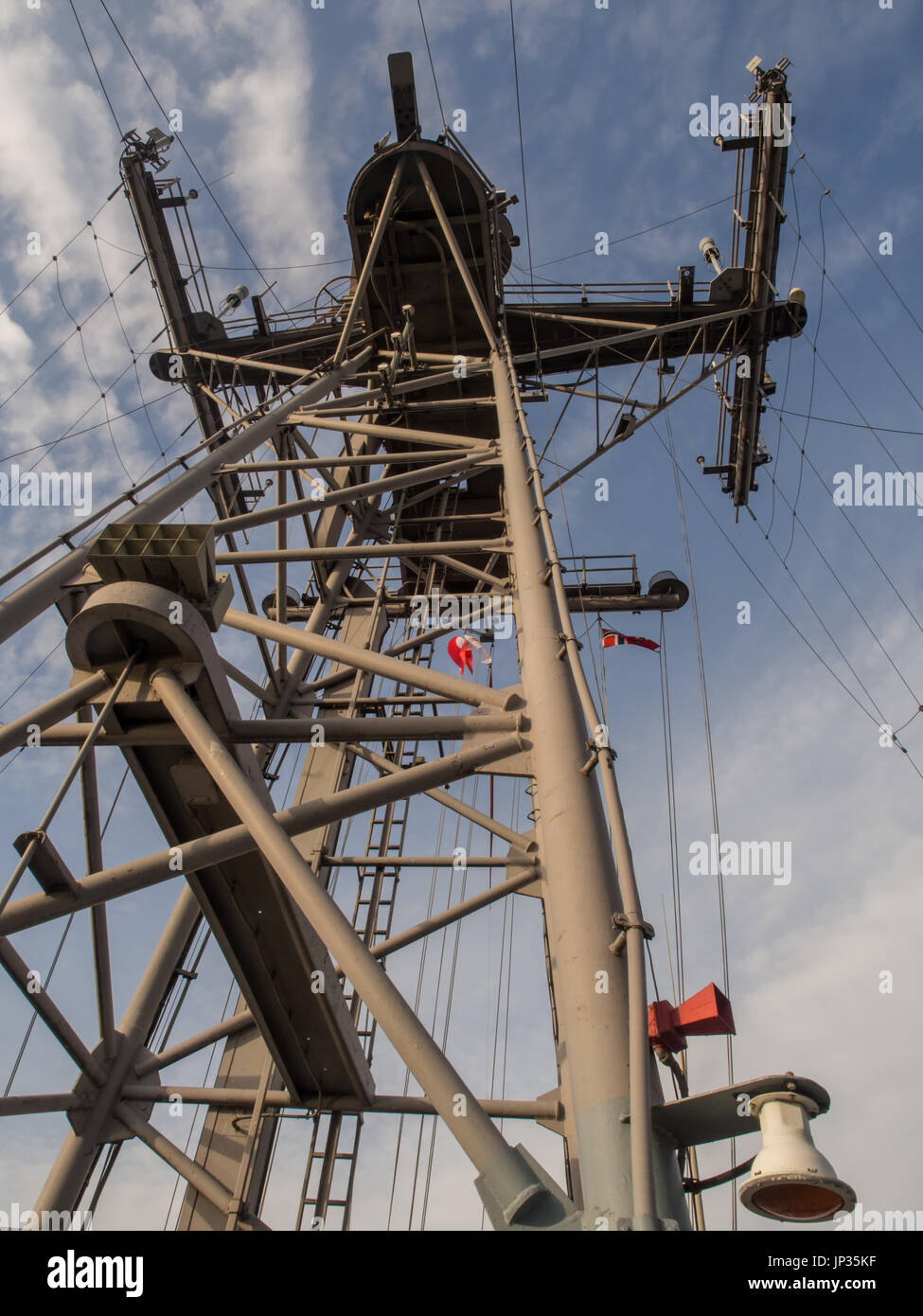 Radar tower on a naval ship Stock Photo - Alamy