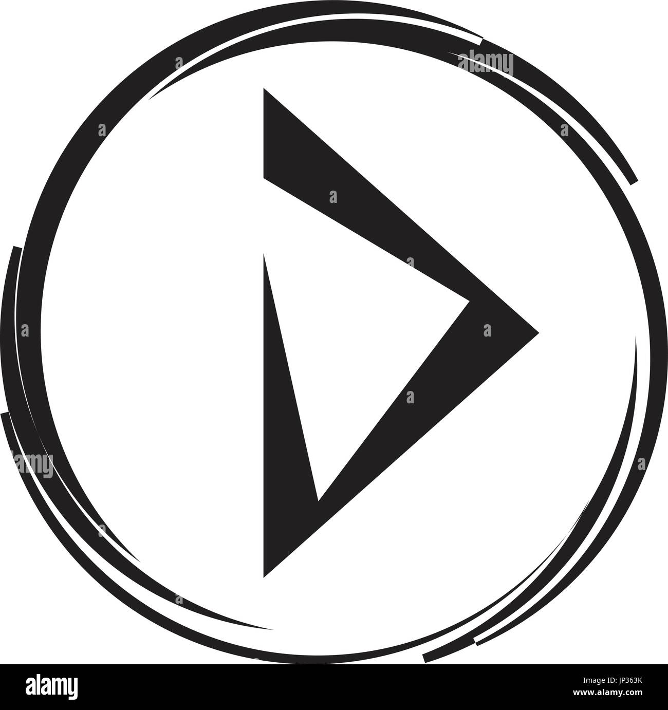 black play sign isolated on white background Stock Vector Image & Art ...