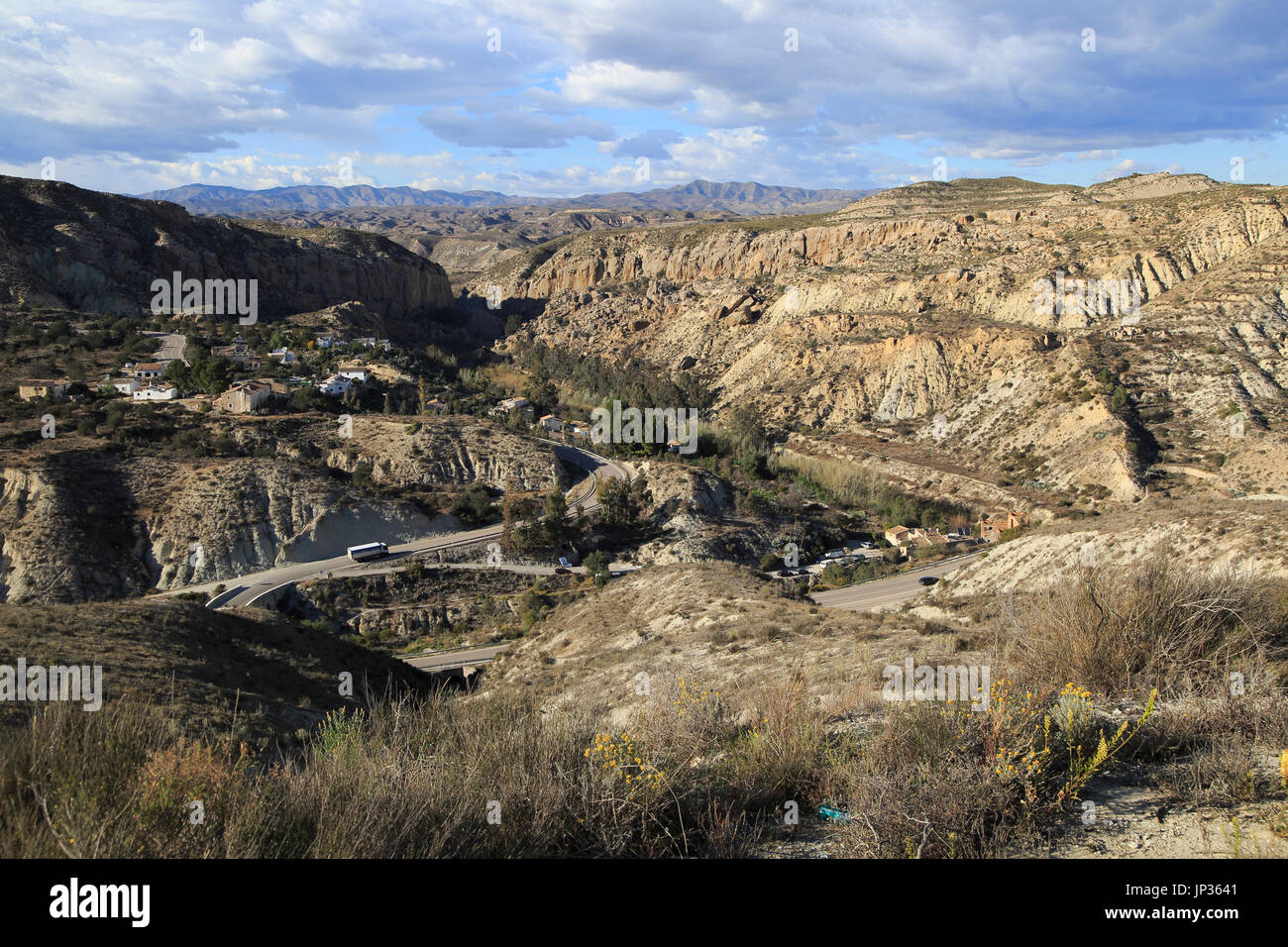Limestone desert landscape, Paraje Natural de Karst en Yesos, Sorbas ...