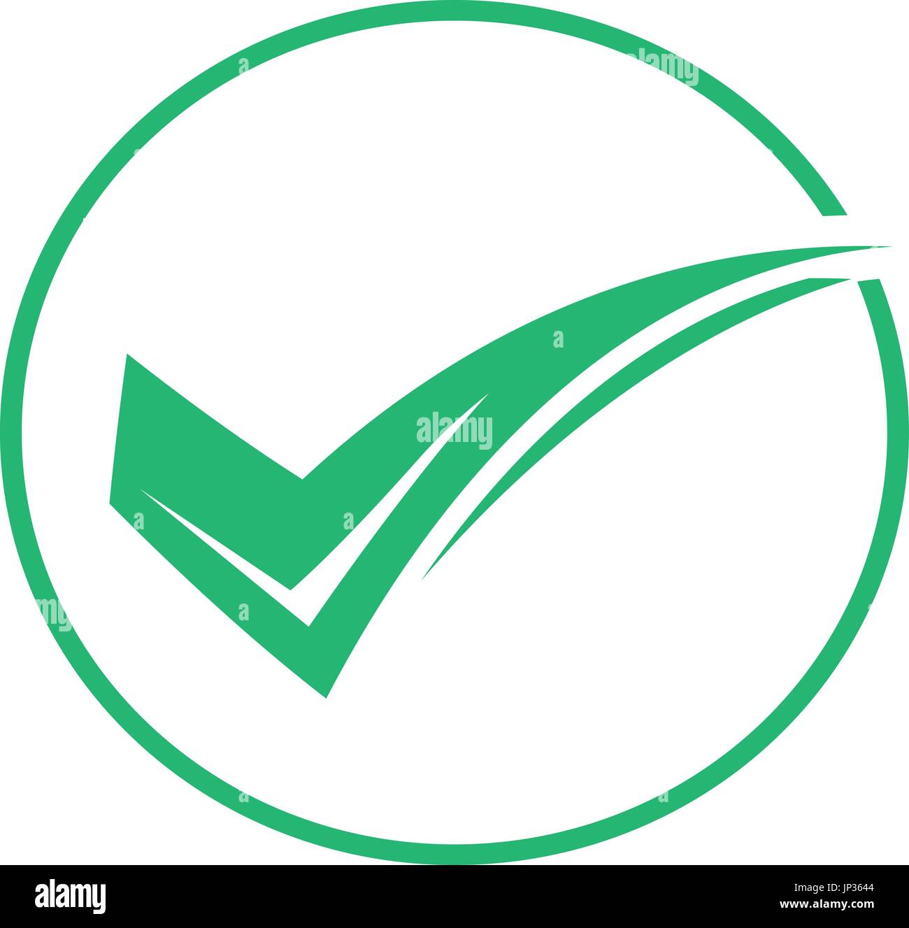 Circle shape check mark green hi-res stock photography and images - Alamy