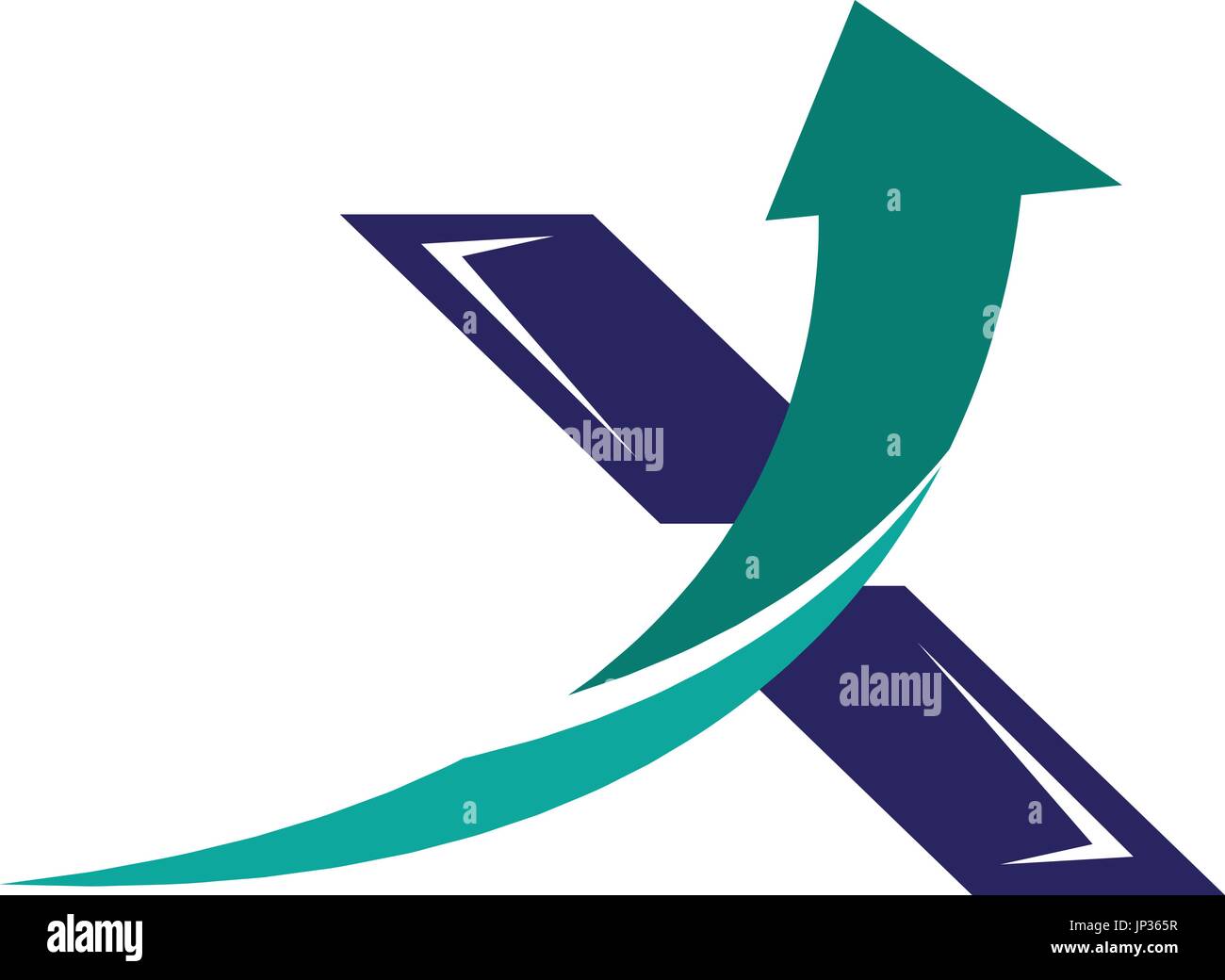 Illustration letter on arrow Stock Vector Images - Alamy