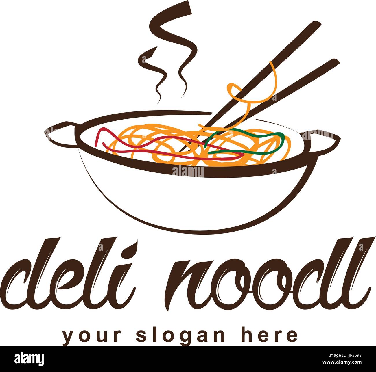 Noodle logo hi-res stock photography and images - Alamy