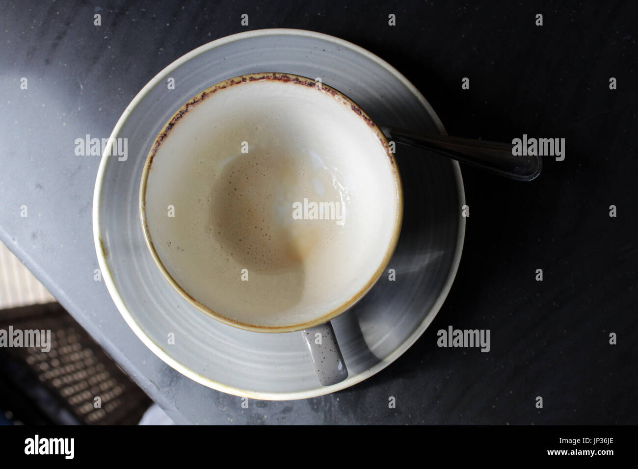 Coffee Cup, Aerial View Stock Photo - Alamy