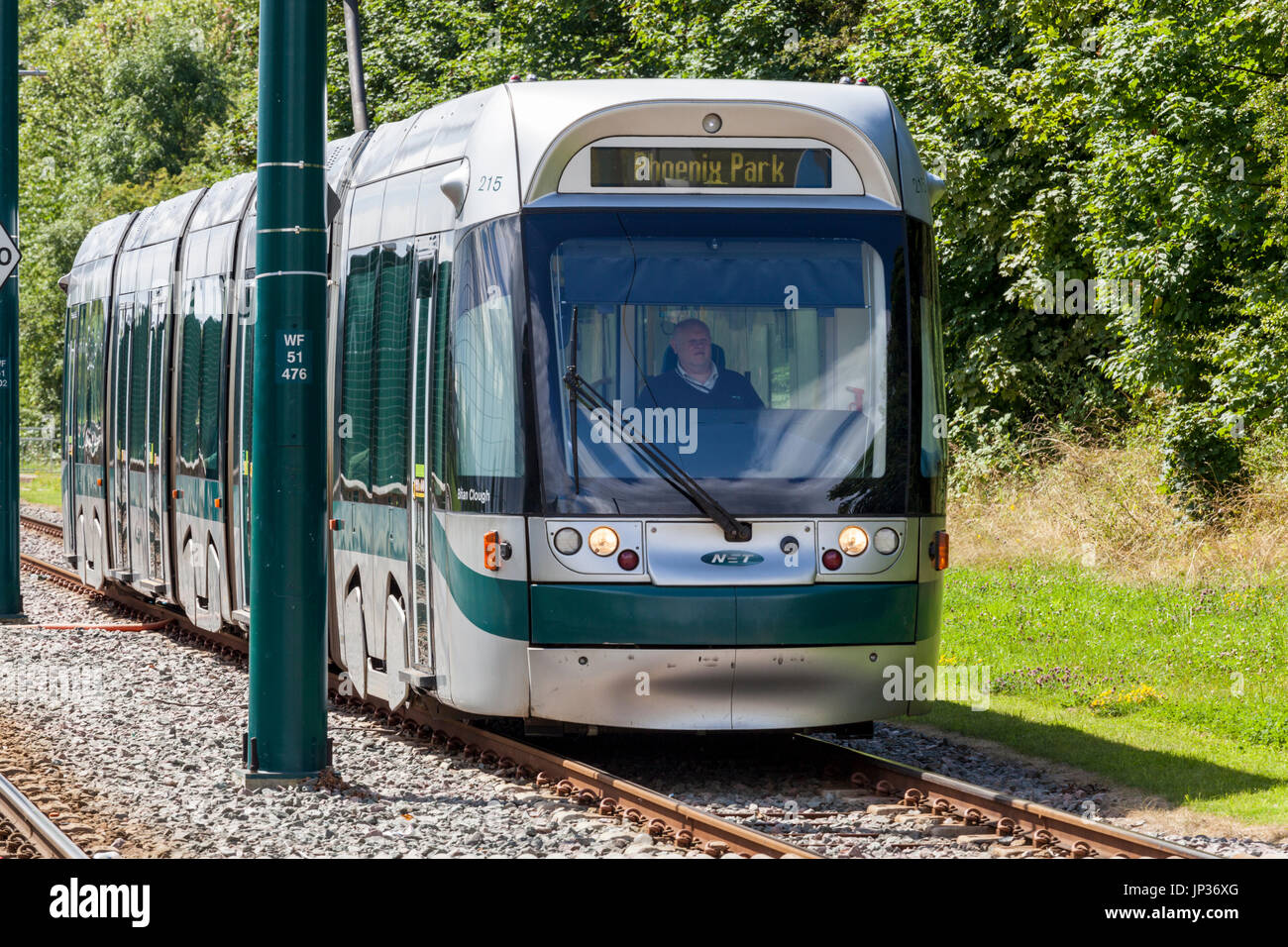 A Nottingham tram (Nottingham Express Transit) at Wilford, Nottingham ...