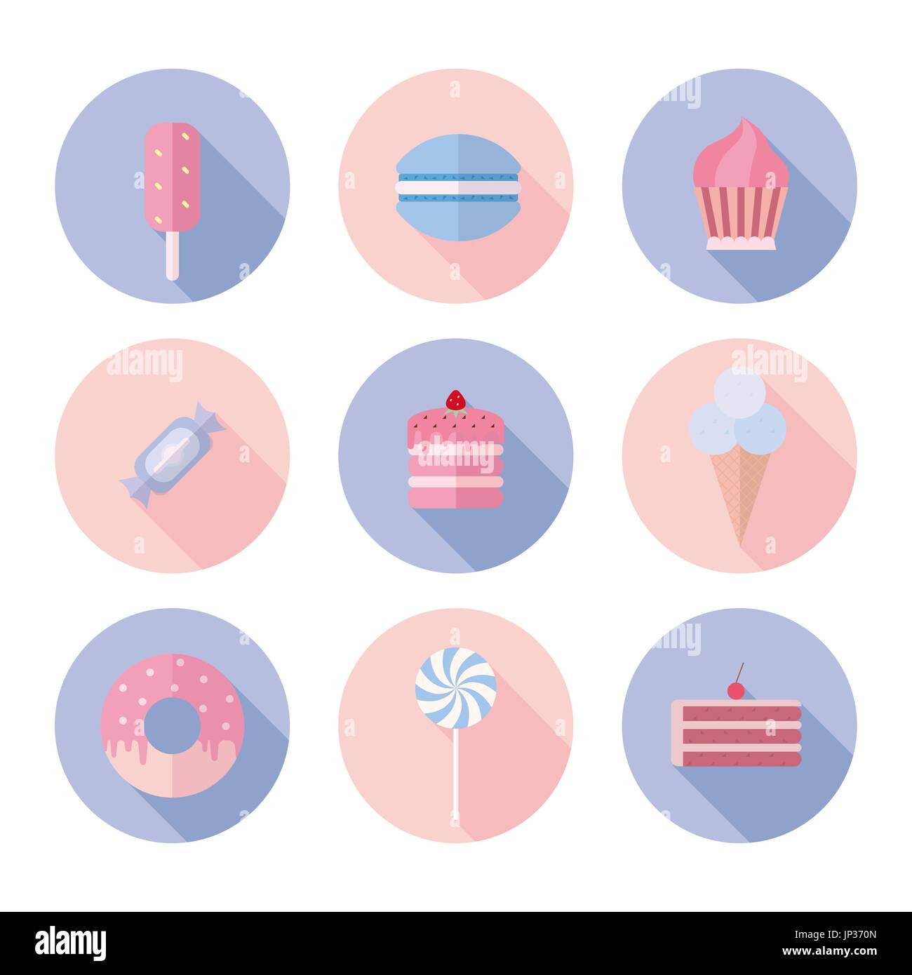 Set of sweet food icons flat style Stock Vector Image & Art - Alamy