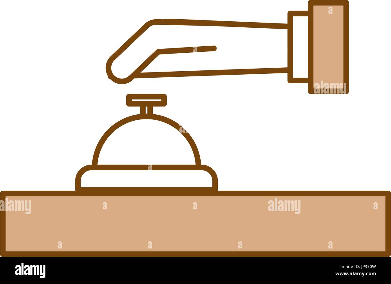 Hand door bell Stock Vector Images - Alamy