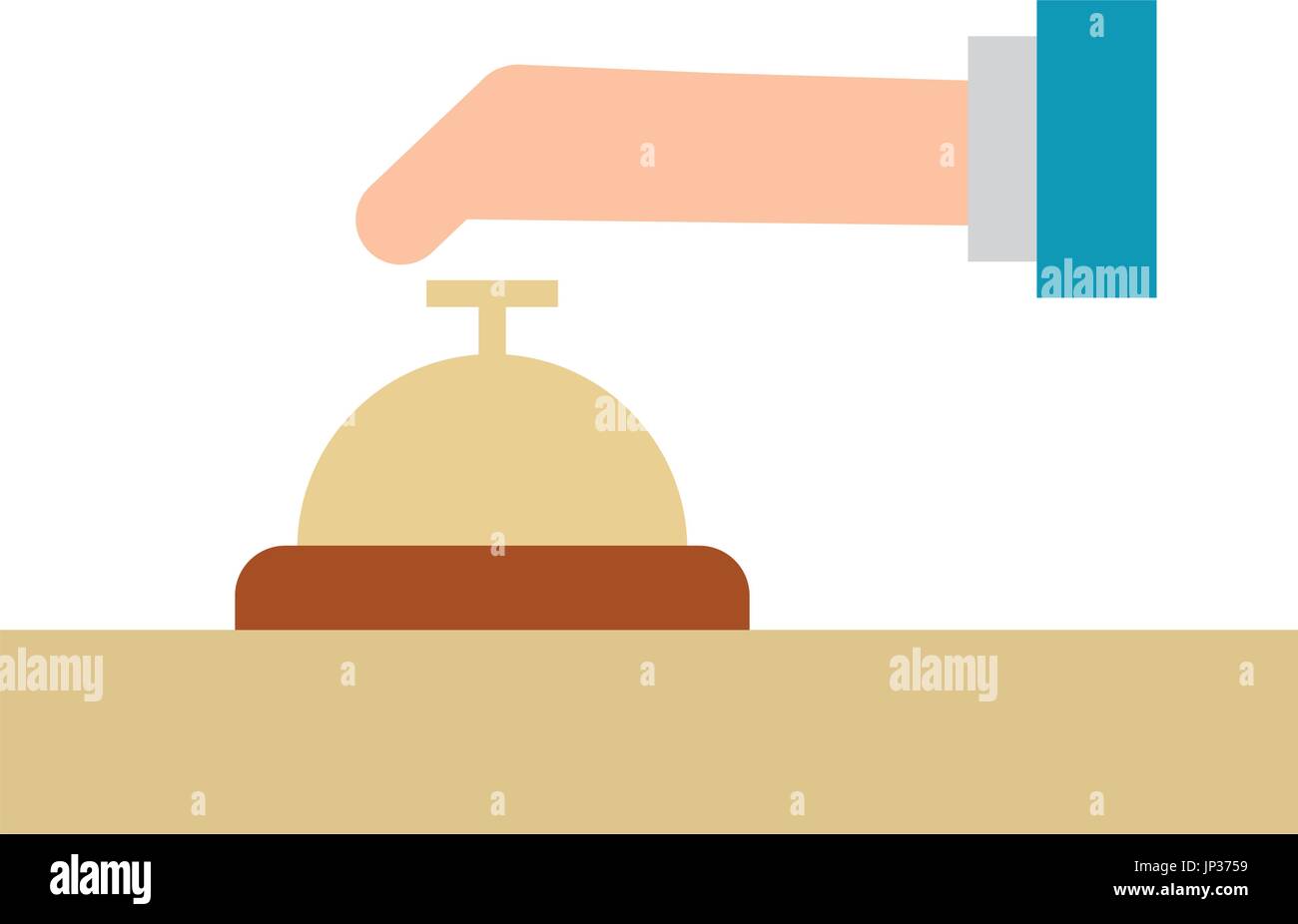 Hand door bell Stock Vector Images - Alamy