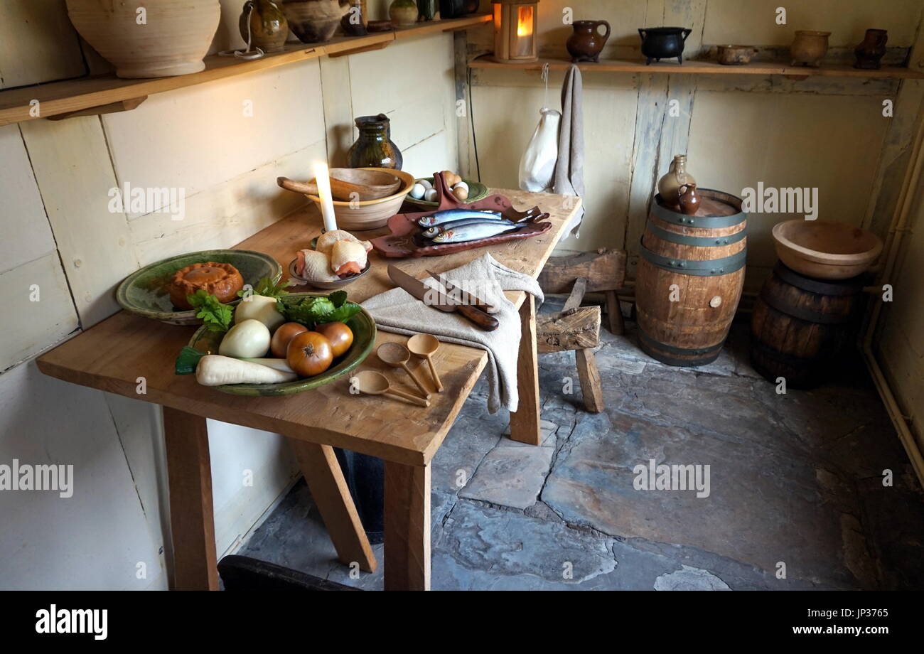 Kitchen Table and Chair Models: Medieval Kitchen Table