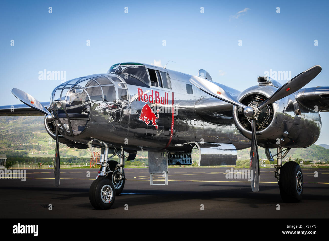 Maribor, Slovenia - April 16, 2016: Red Bull display team The Flying ...