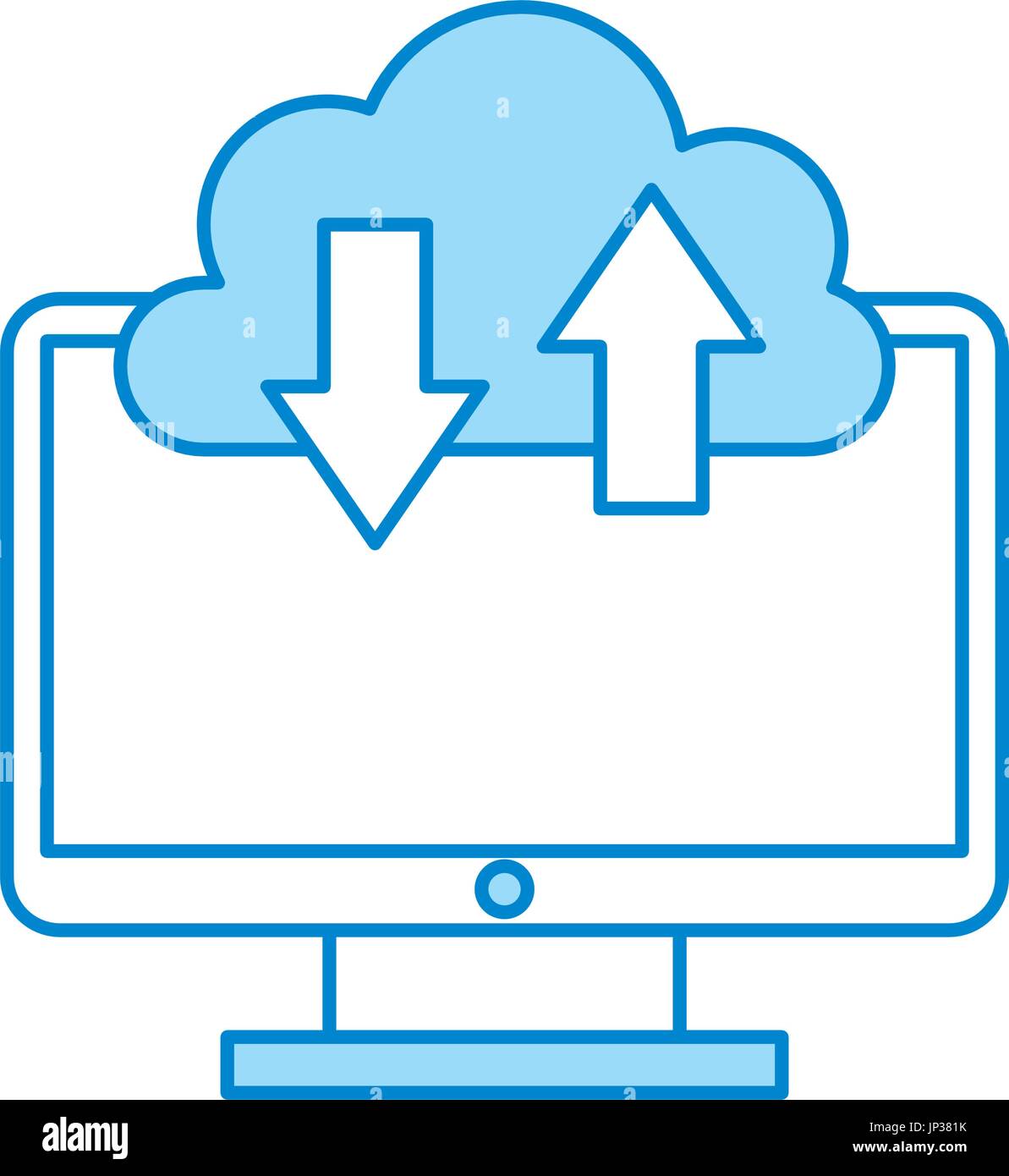 computer desktop with cloud computing Stock Vector Image & Art - Alamy