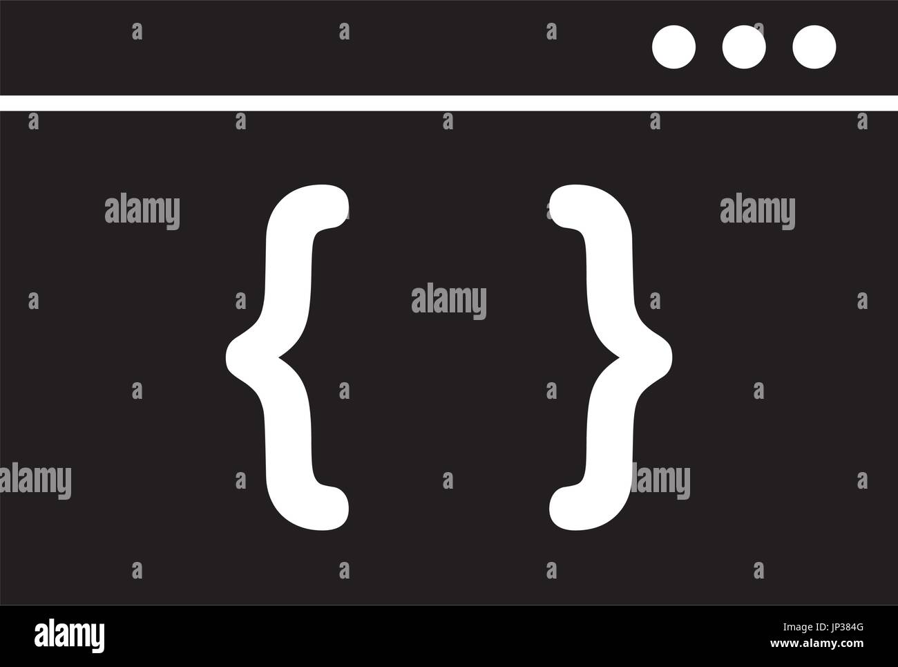 template computer with brackets Stock Vector Image & Art - Alamy