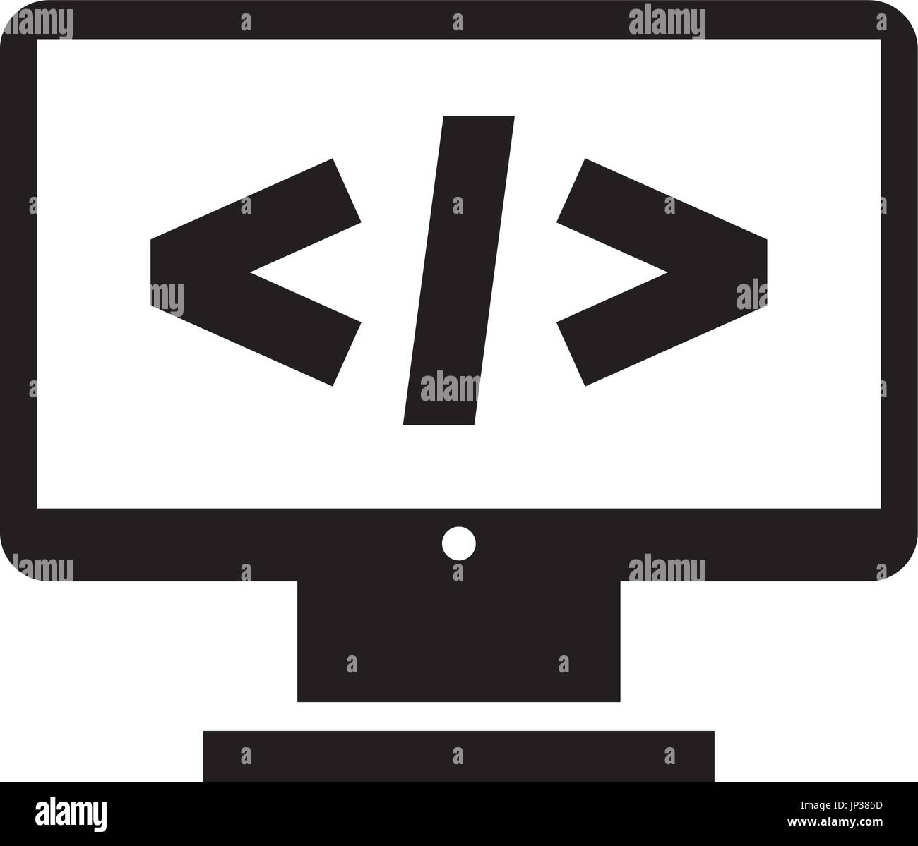 computer desktop with progamming language Stock Vector Image & Art - Alamy