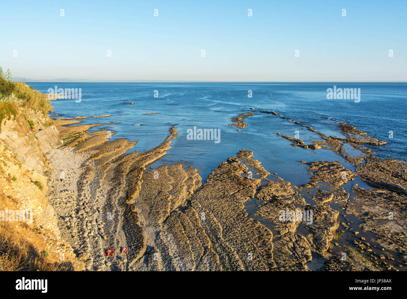 Parede Portugal. 04 July 2017. Avencas beach in Parede. Parede ...