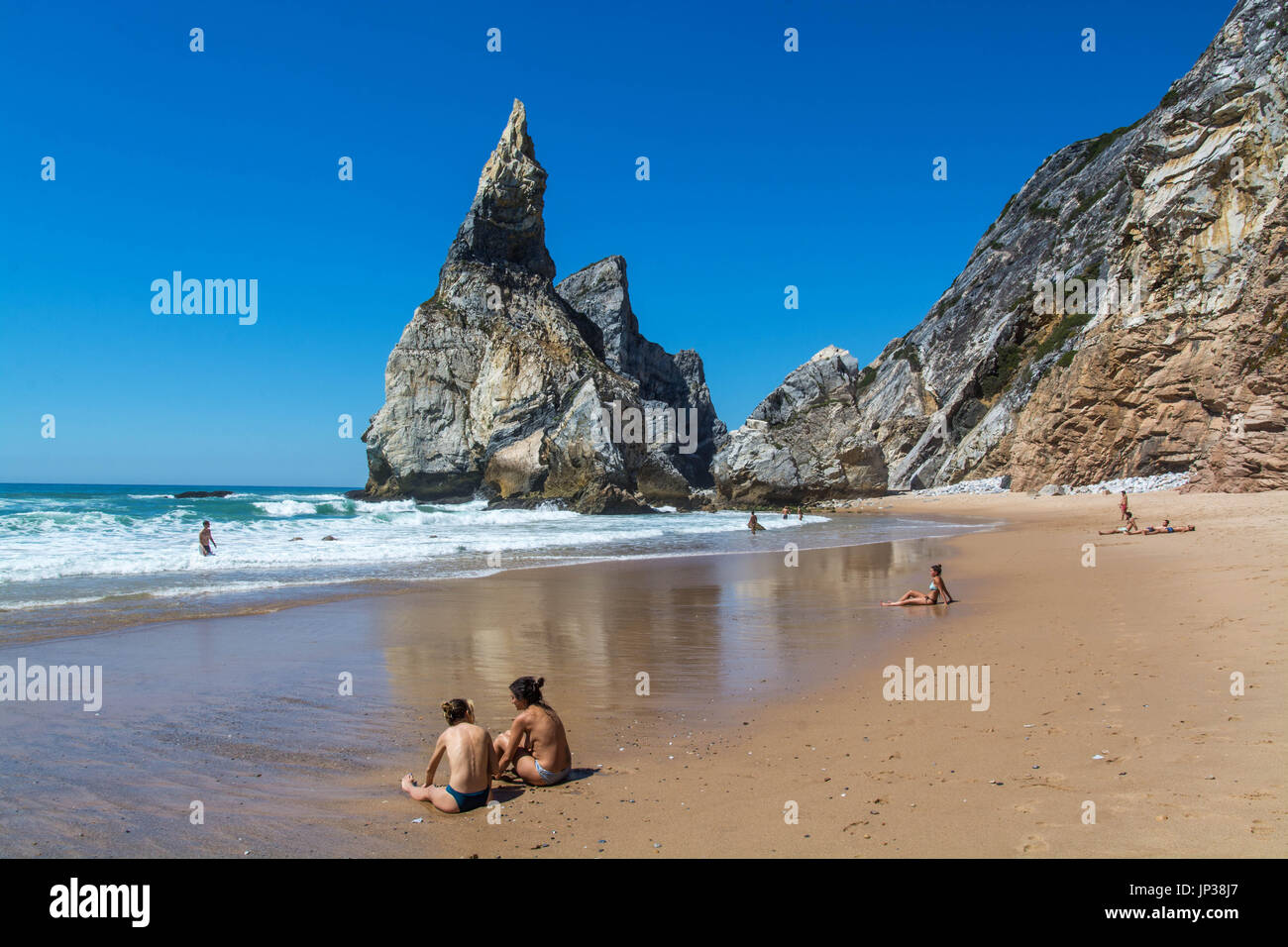 Sintra Portugal. 04 July 2017. Ursa beach in Sintra. Sintra, Portugal ...