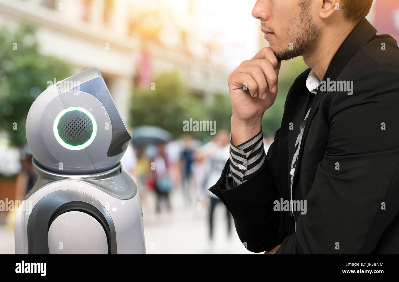 Robotics Trends technology and robo advisor concept. Autonomous ...