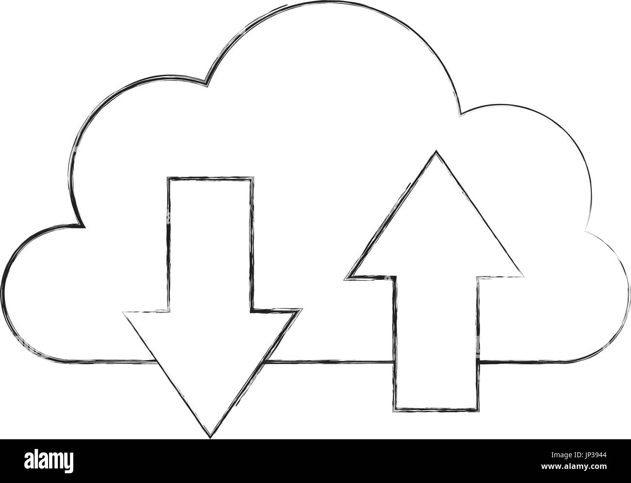 cloud computing with arrows Stock Vector Image & Art - Alamy