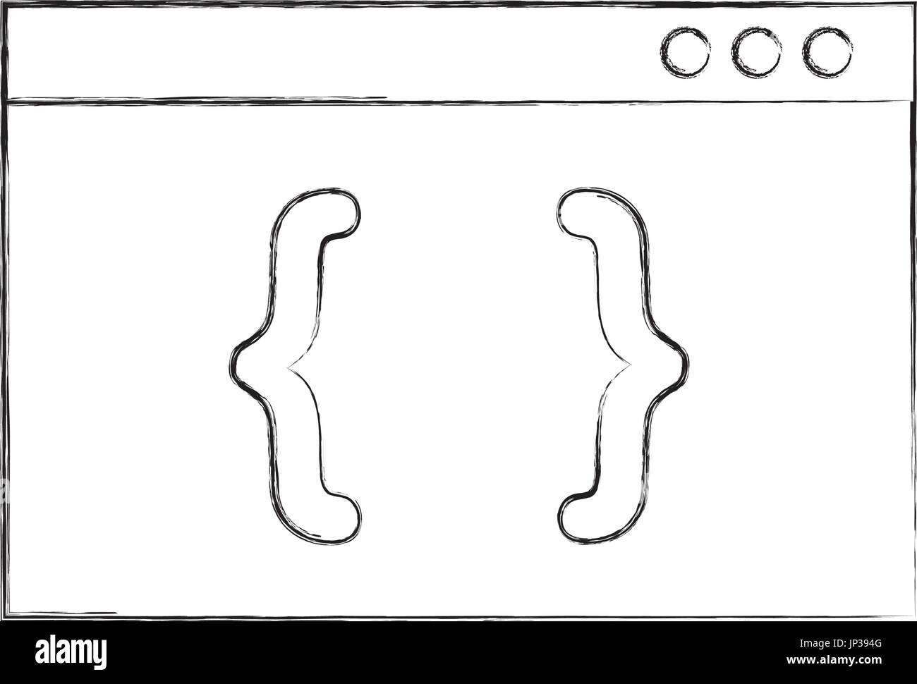 template computer with brackets Stock Vector Image & Art - Alamy