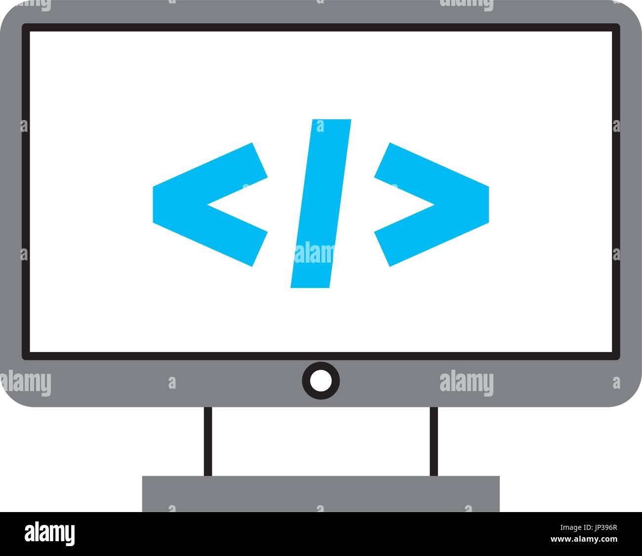computer desktop with progamming language Stock Vector Image & Art - Alamy