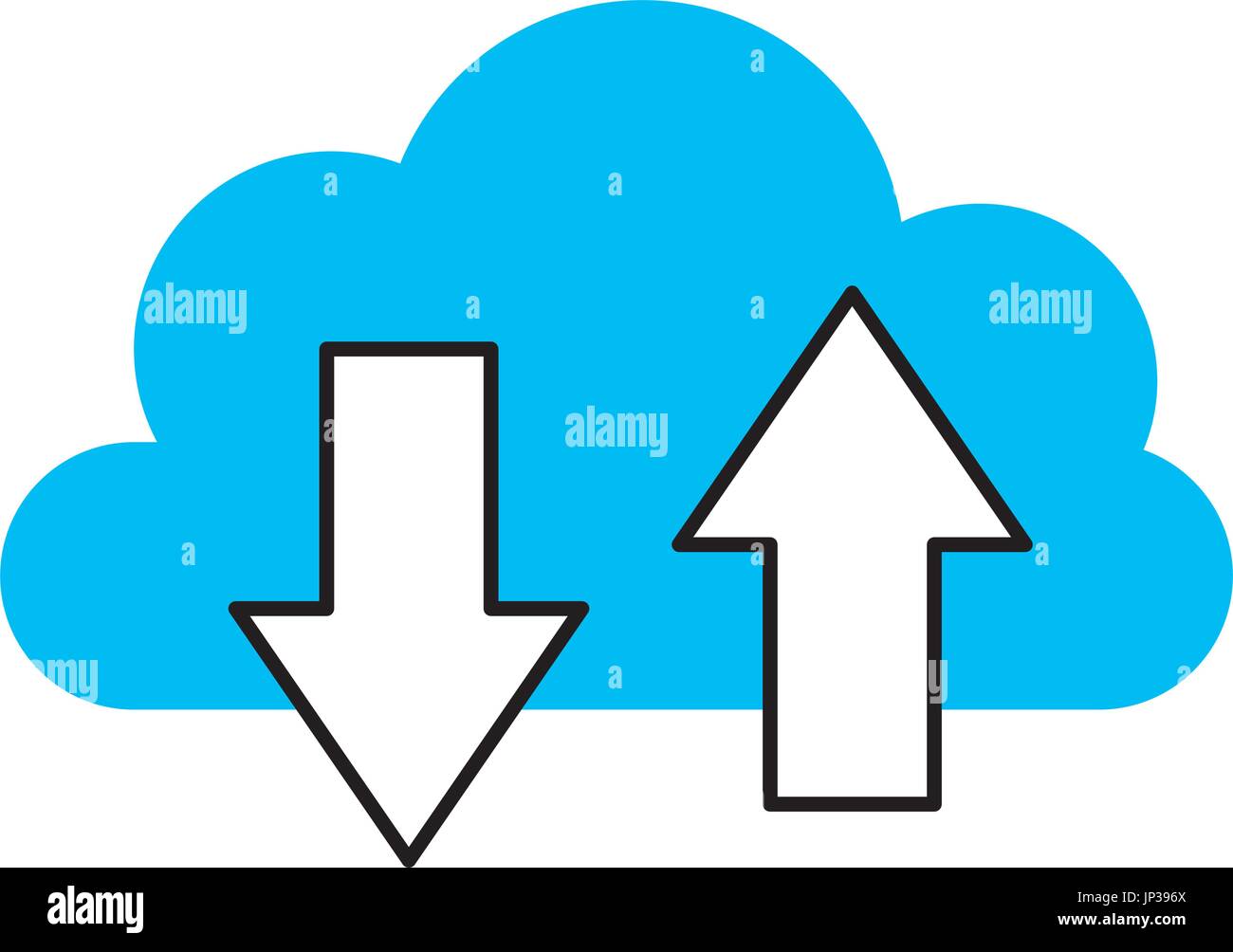 cloud computing with arrows Stock Vector Image & Art - Alamy
