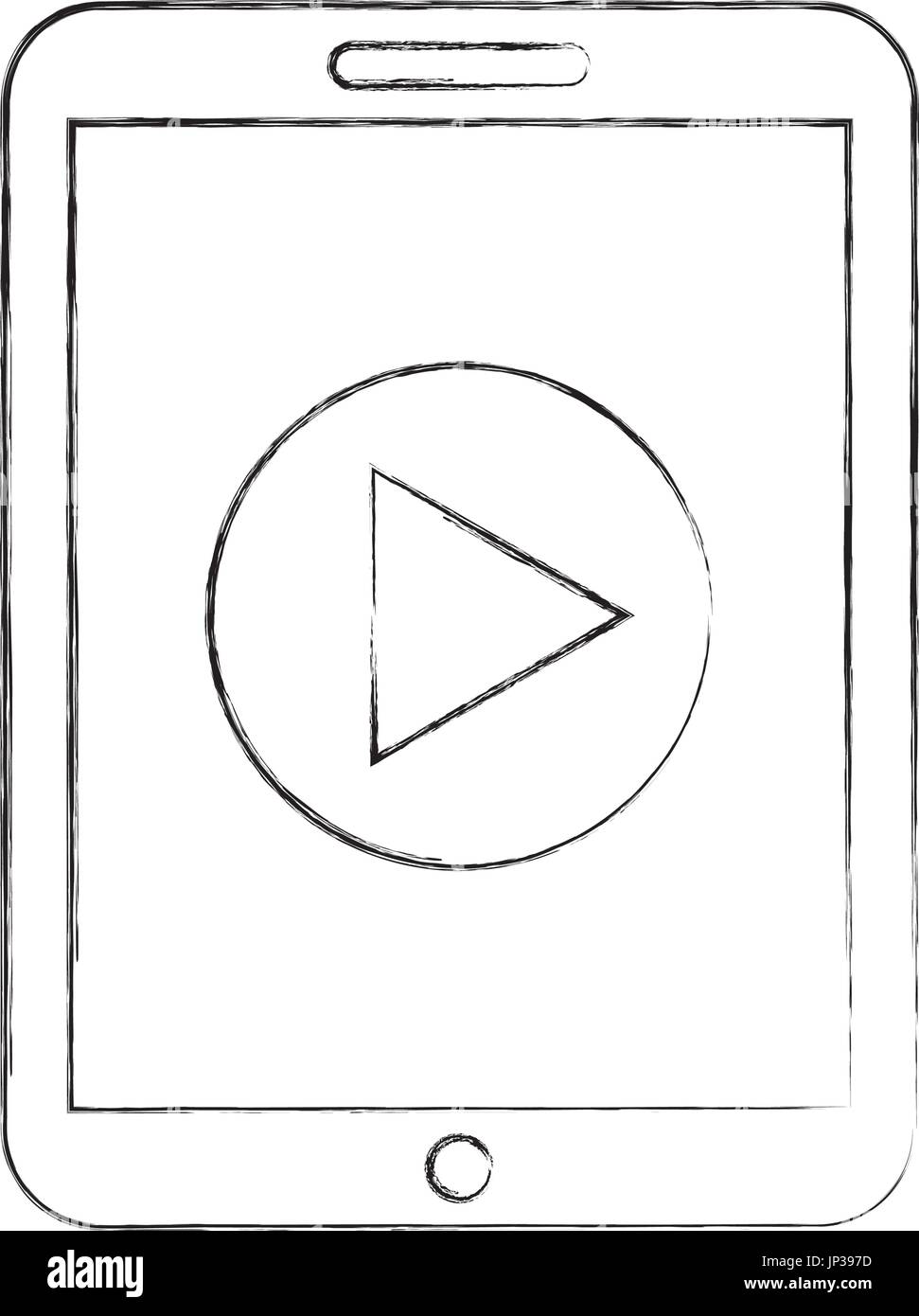 smartphone device play button Stock Vector Image & Art - Alamy